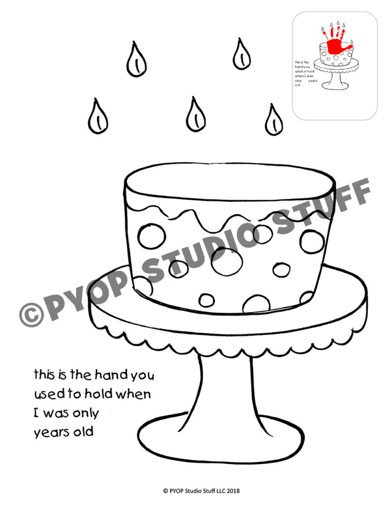 Handprint Birthday Cake – PYOP Studio Stuff